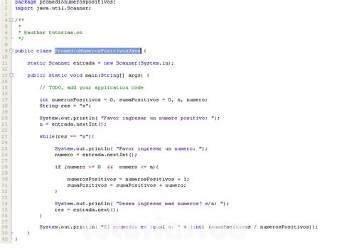 PromedioNumerosPositivosJava Tutorias Co