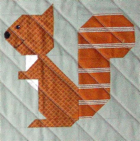 9 5 Squirrel Quilt Block Pattern PDF Download Etsy