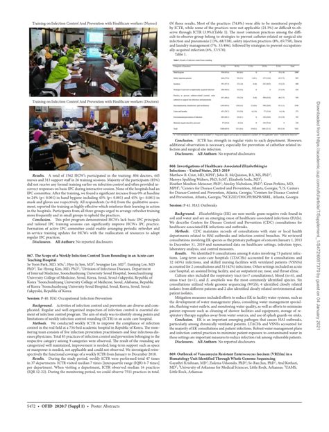Pdf 869 Outbreak Of Vancomycin Resistant Enterococcus Faecium Vrefm In A Hematology Unit