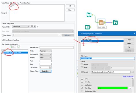 solved formatting row rule in basic table alteryx community