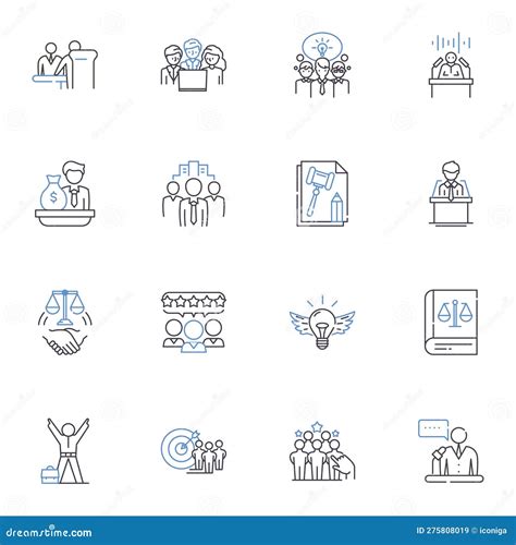 Performance Improvement Line Icons Collection Enhance Efficiency
