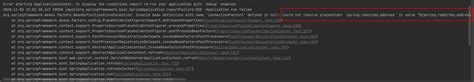 Error Starting Applicationcontext To Display The Conditions Report Re Run Your Application With