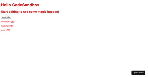 React Demo Codesandbox