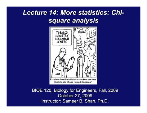 More Statistics Chi Square Analysis Bioe 120 Docsity