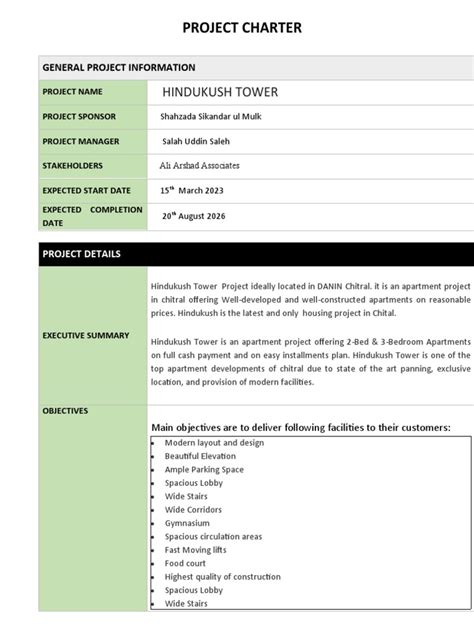 Project Charter Assignment Pdf Apartment Buildings And Structures