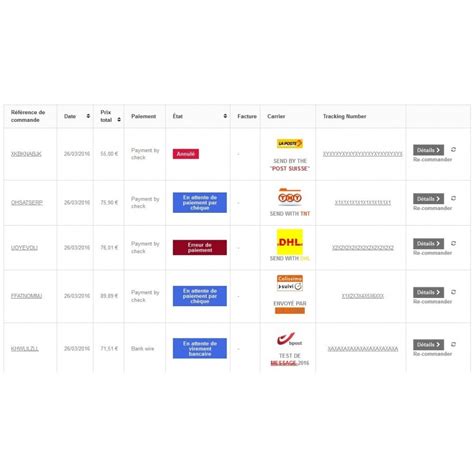 Carrier Tracking PrestaShop Addons