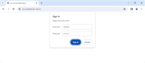 FreeBSD 14 Apache Httpd Basic Authentication Server World
