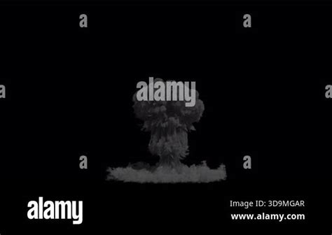 Nuclear Explosion With Big Mushroom Cloud Of Smoke That It Leaves