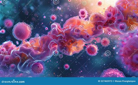 An Illustration Of Bacterial Cell Division Explaining Microbial