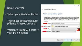 Creating VM For Pfsense PPT