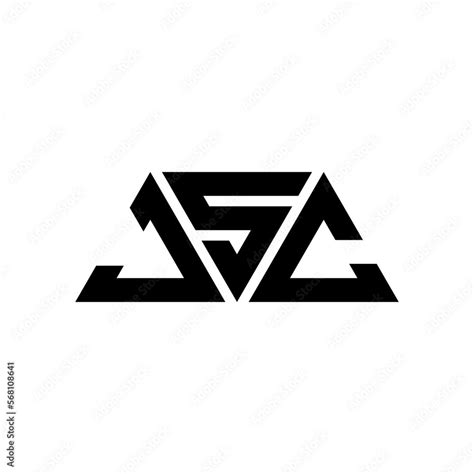 Jsc Triangle Letter Logo Design With Triangle Shape Jsc Triangle Logo
