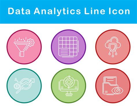 Data Analytics Vector Icon Set 21359470 Vector Art At Vecteezy