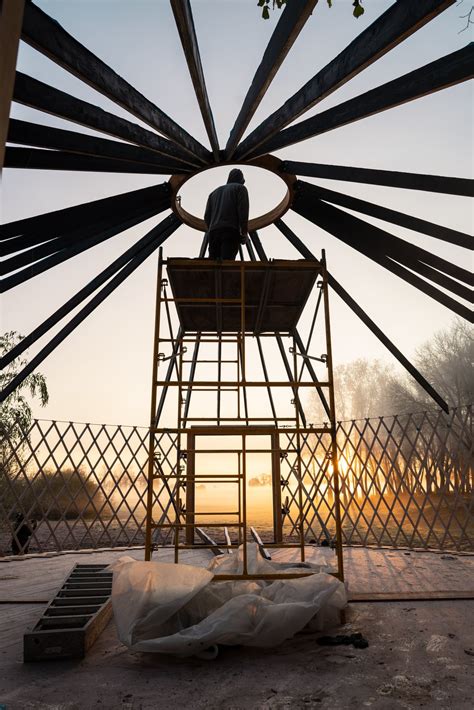 Photo Of In Construction Diary A Babe Couple DIY A Lofted Yurt In Portland Dwell