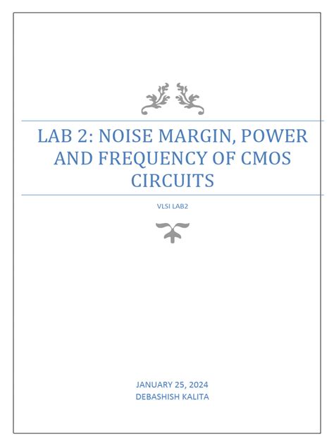 Lab2vlsi Pdf Cmos Mosfet
