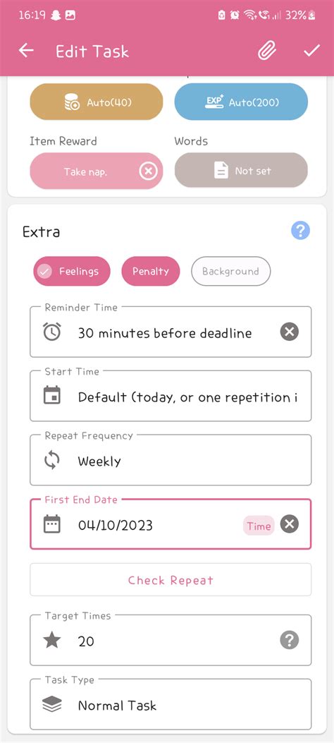 [feature] Monthly Due But With Weekly Completion Frequency · Issue 77 · Ayagikei Lifeup · Github