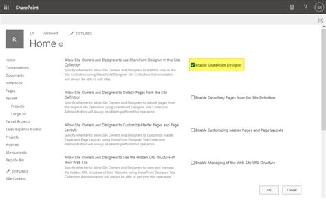 How To Enable Sharepoint Designer For Sharepoint Online Sharepoint Diary