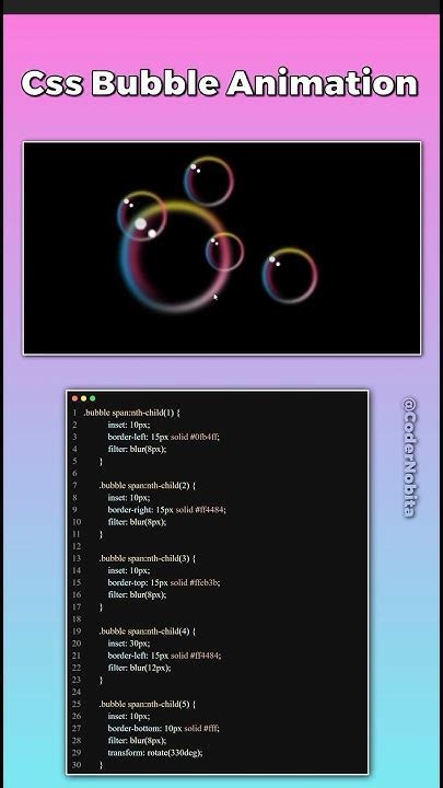 How To Create Bubble Animation Video How To Create Bubble Using Html And Css Bubble