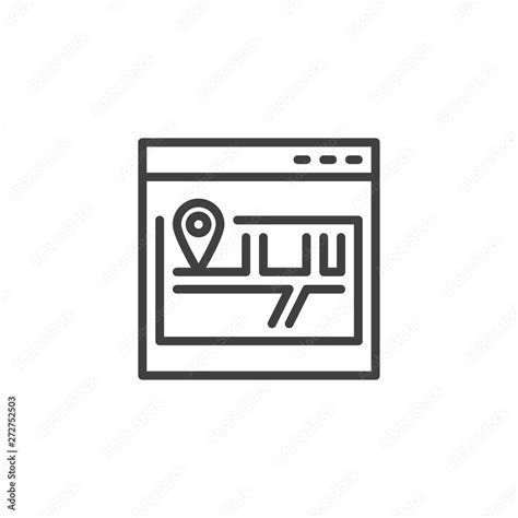 Site Map Line Icon Scheme Sitemap Linear Style Sign For Mobile Concept And Web Design Website