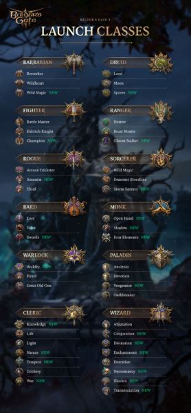 All Baldurs Gate 3 Classes Subclasses What To Choose Deltia S Gaming