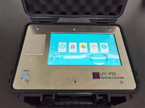 Moisture Sensor Equipped Portable Lubricant Oil Particle Counter Oil Pollution Degree Tester