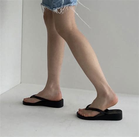 슈블리 경량 가벼운 방수 쪼리 통굽 슬리퍼 35cm