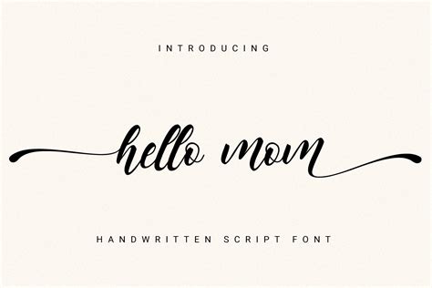 Hello Mom Elegant Handwritten Font Fontsera
