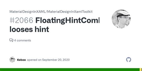 Floatinghintcombobox Looses Hint Issue Materialdesigninxaml