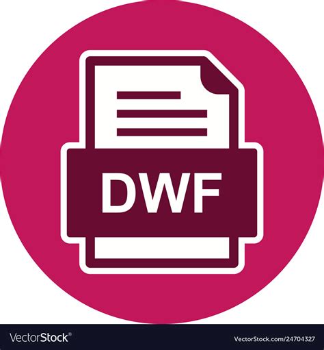 Dwf File Document Icon Royalty Free Vector Image