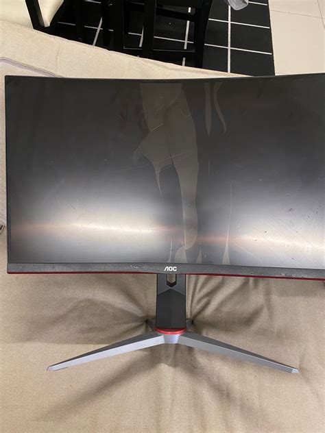 AOC CURVE GAMING MONITOR BROKEN For Spare Part Computers Tech Parts Accessories