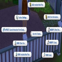 Sim Info Manager View Cheat Modify Log Sim Elements Details