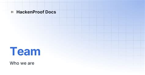 Team Hackenproof Docs