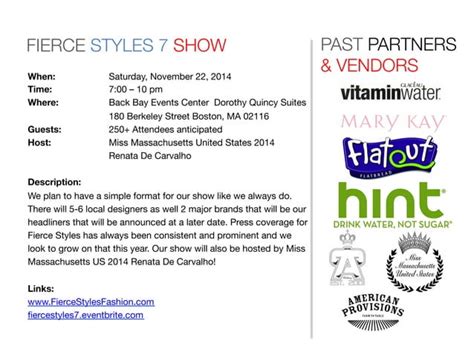 Fierce Styles 7 Vendor Packet Ppt