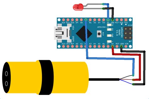 Подключение инфракрасного датчика препятствий E18 D80nk к Arduino