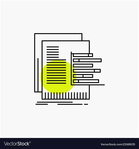 Chart Data Graph Reports Valuation Line Icon Vector Image