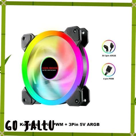 Jual Alat Tulis Sekolah Kerja Fan Casing ARGB Ring RGB Sync 3 Pin PWM 4pin Cooler Cooling LED