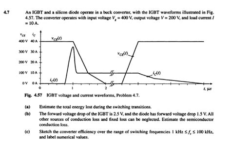 An Igbt And A Silicon Diode Operate In A Buck Converter With The Igbt