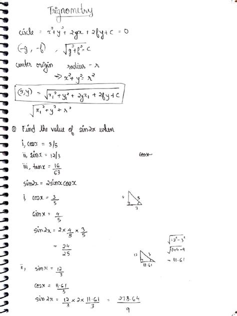 Trignometry Notes Pdf