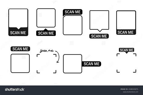 Set Qr Code Frames Scan Me Stock Illustration 2106319271 Shutterstock
