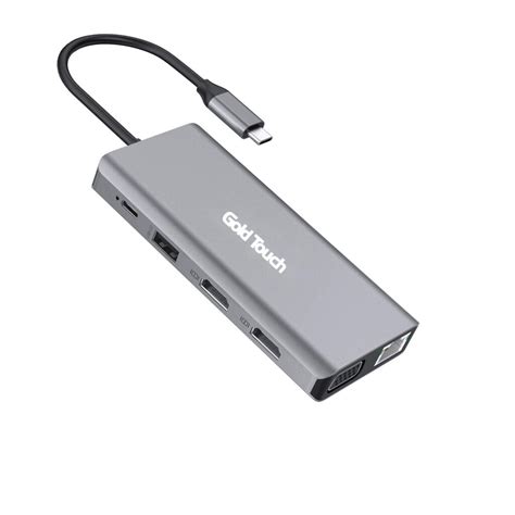 USB Type C Premium Docking Station Gold Touch