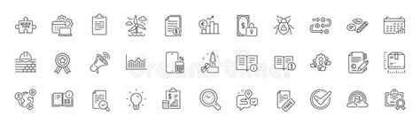 Teamwork Megaphone And Report Line Icons For Web App Printing Line