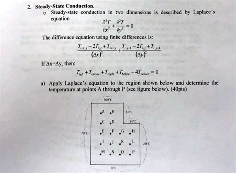 2 Steady State Conduction • Steady State Conduction In Two Dimensions Is Described By Laplace