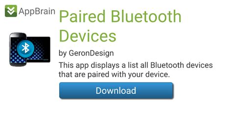 Paired Bluetooth Devices For Android App Download