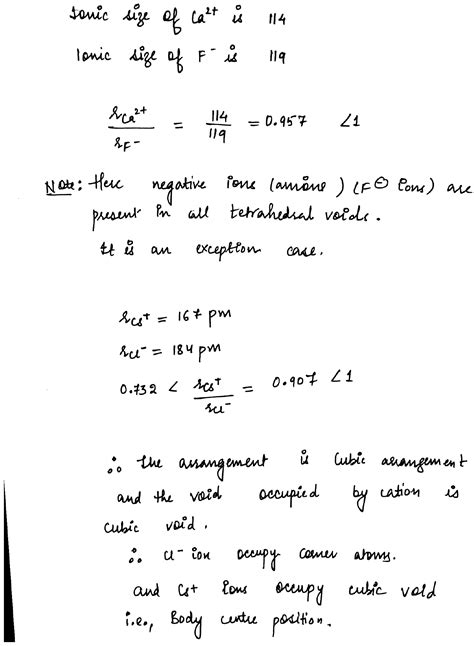 Why In Flourite Structure Calcium Forms Lattice Why In Cscl Structure Cl Forms Lattice Though