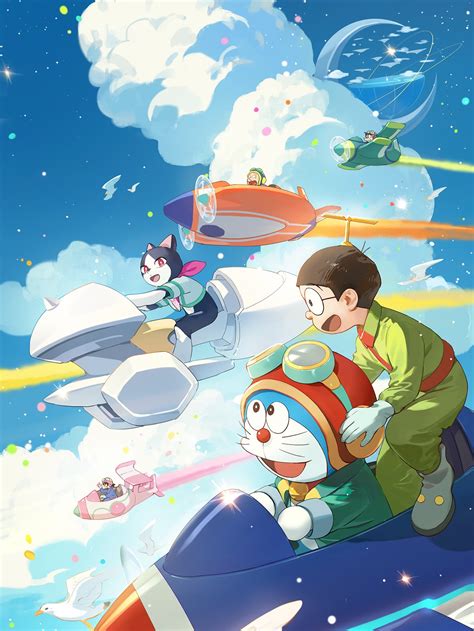 Doraemon Nobi Nobita Minamoto Shizuka Gouda Takeshi And Honekawa Suneo Doraemon Drawn By