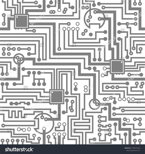 Circuit Board Electronic Hi Tech Seamless Stock Vector Royalty Free 1700979424 Shutterstock