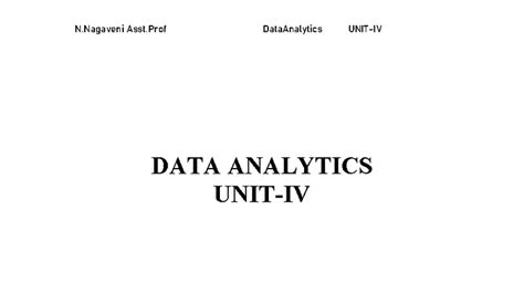 Data Analytics Unit Iv Object Segmentation And Time Series Methods