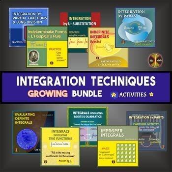 AP Calculus BC TECHNIQUES OF INTEGRATION GROWING BUNDLE Activities Now