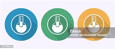 실험실 플라스크 아이콘 디자인 일러스트 레이 션 화학 플라스크 기호 기호 그림자 버튼 디자인 건강관리와 의술에 대한 스톡 벡터 아트 및 기타 이미지 Istock