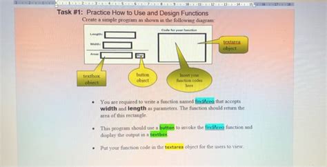 Solved Part 1 Task 1 Practice How To Use Functions And
