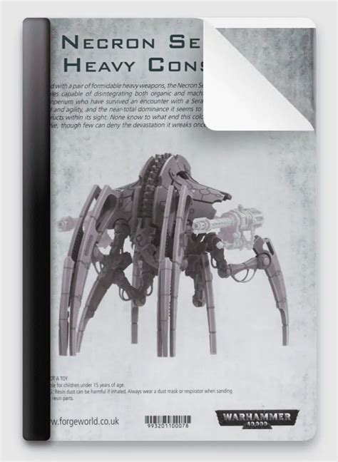 Necron Seraptek Heavy Construct Body Instructions Free Download Build Instructions